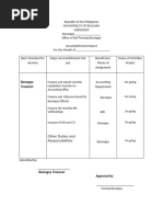 Barangay Tanod Accomplishment Report | PDF