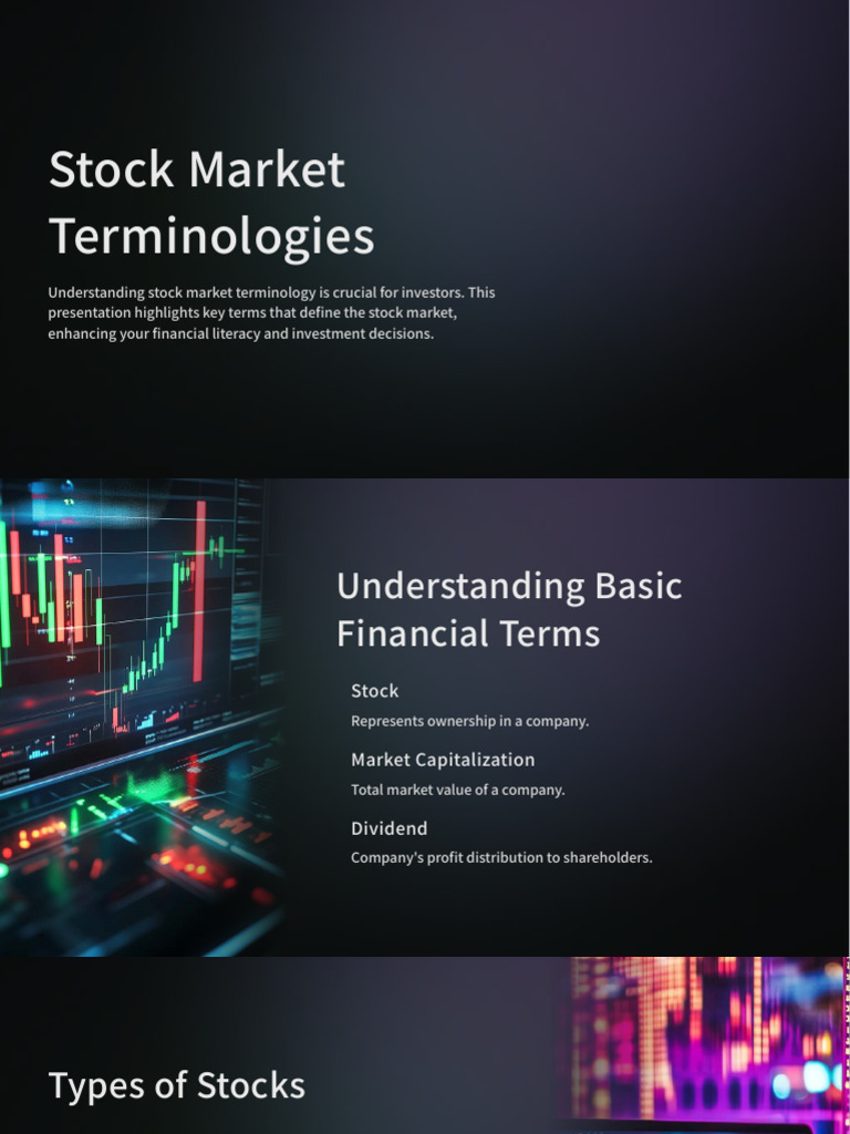 Stock Market Terminologies | PDF | Stocks | Stock Market