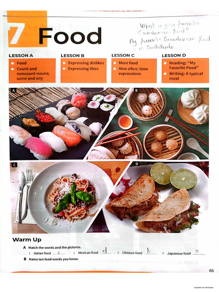 Unit 7 Food Josue Alvarez | PDF