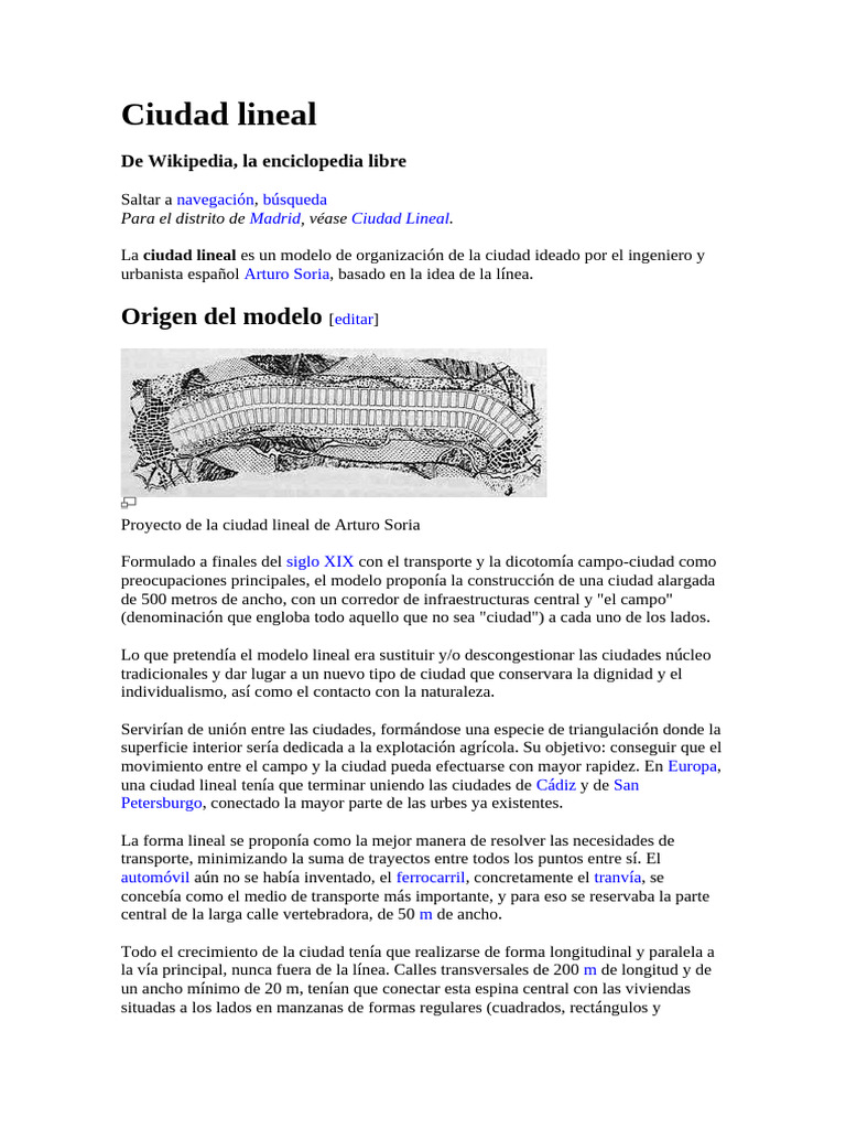 Ciudad Lineal | PDF | Urbanización