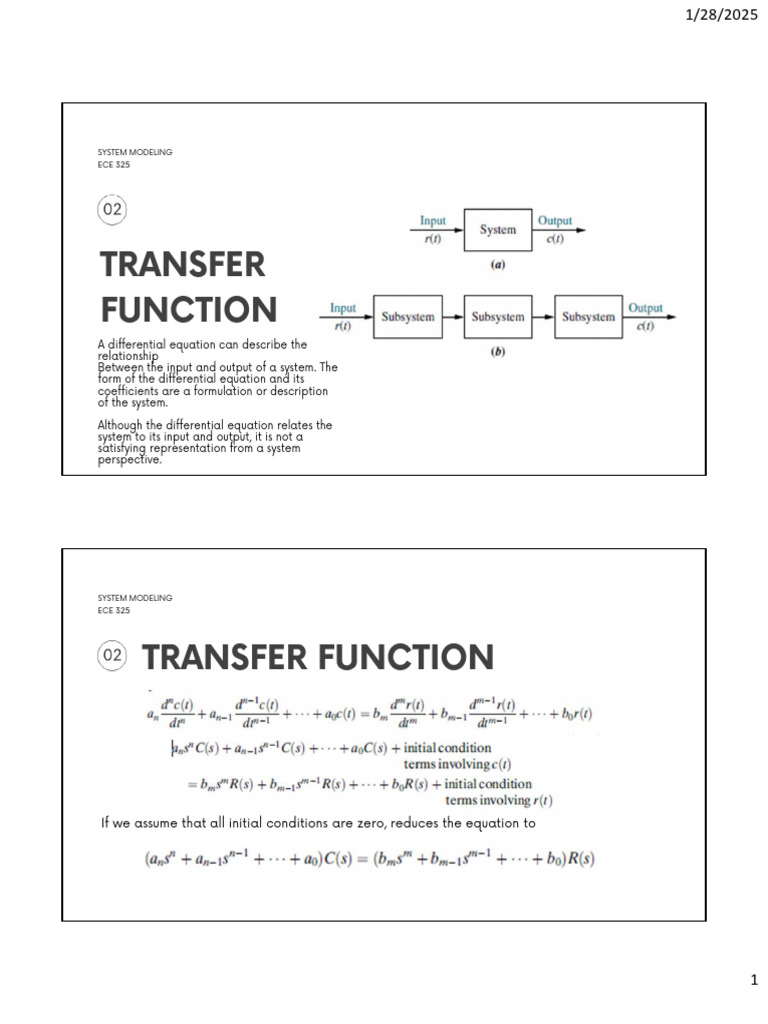 2.2 Transfer Function (System Modelling) | PDF | Function (Mathematics ...