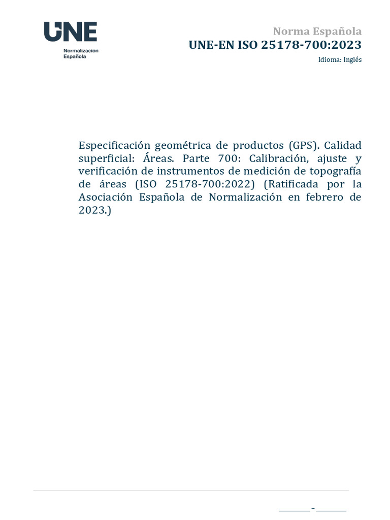 Norma UNE-EN ISO 25178-700:2023 | PDF