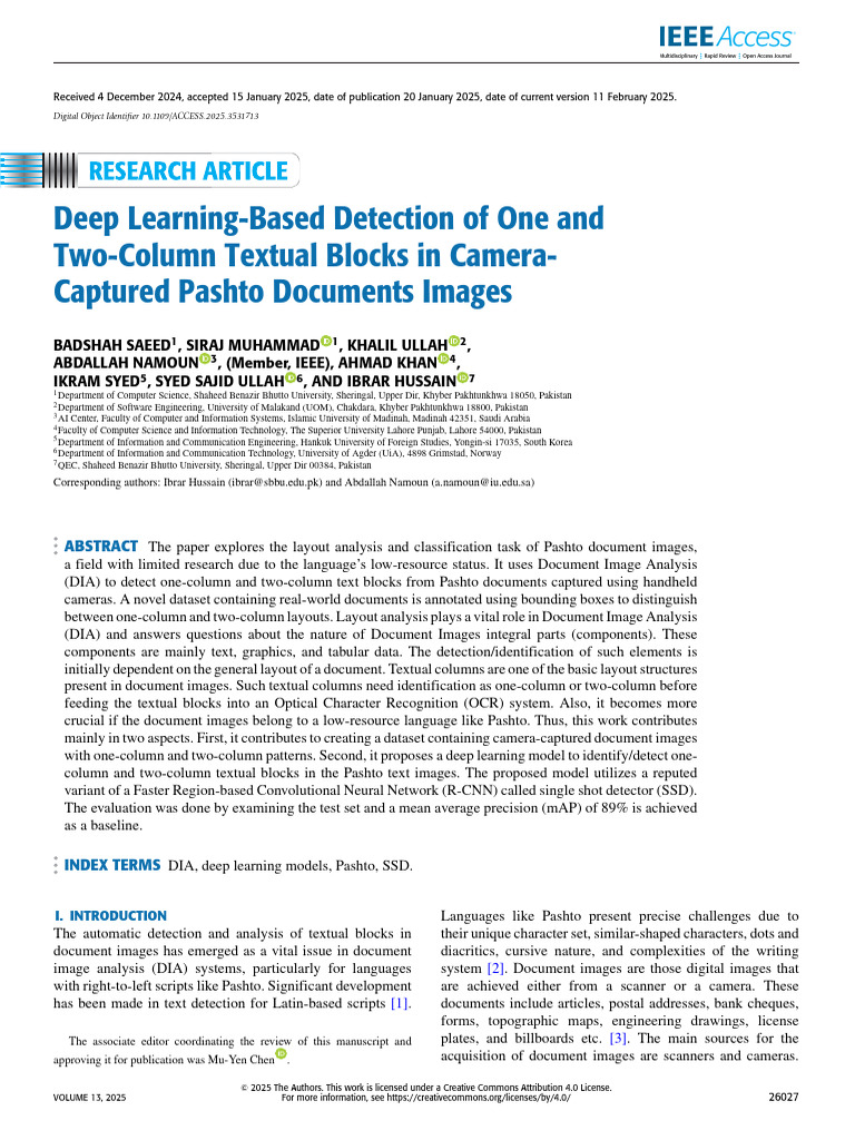 Deep Learning-Based Detection of One and Two-Column Textual Blocks in Camera-Captured Pashto ...