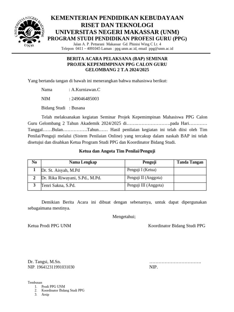 Bap Seminar Ppg 2025 (Rev) | PDF