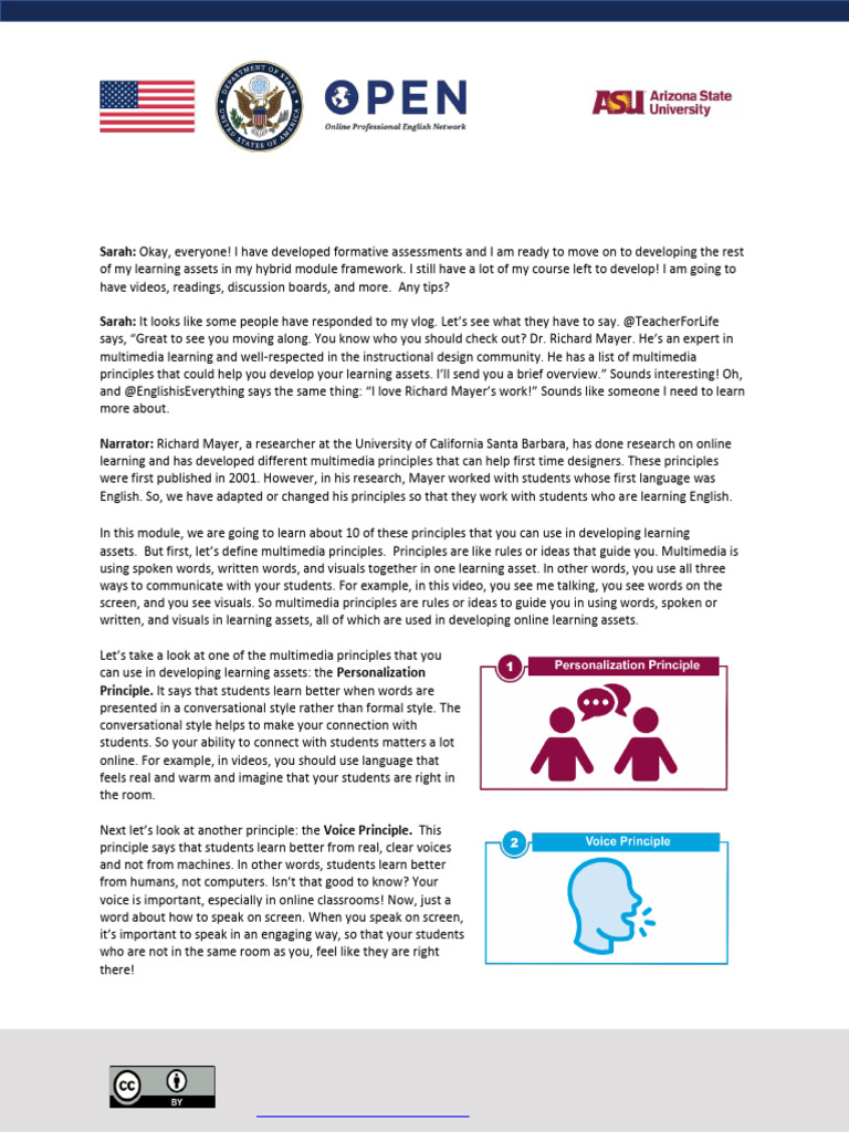 Module 4 Multimedia Principles For Online Course Design, Part 1 | PDF ...