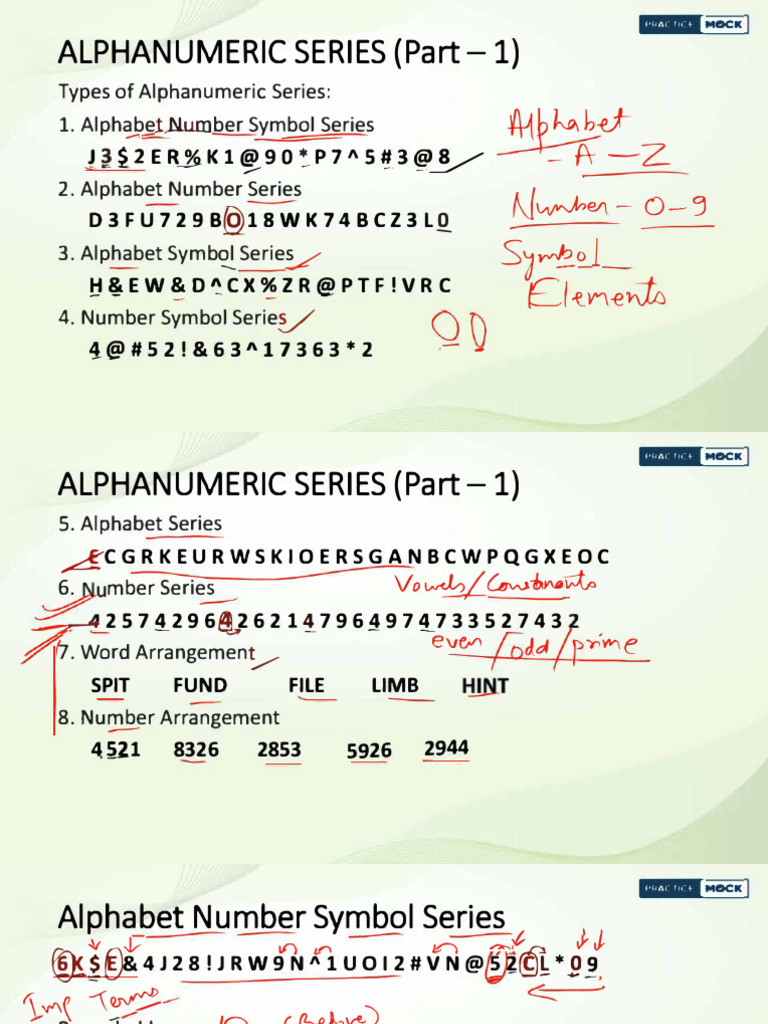 Alphanumeric Series 01 | PDF