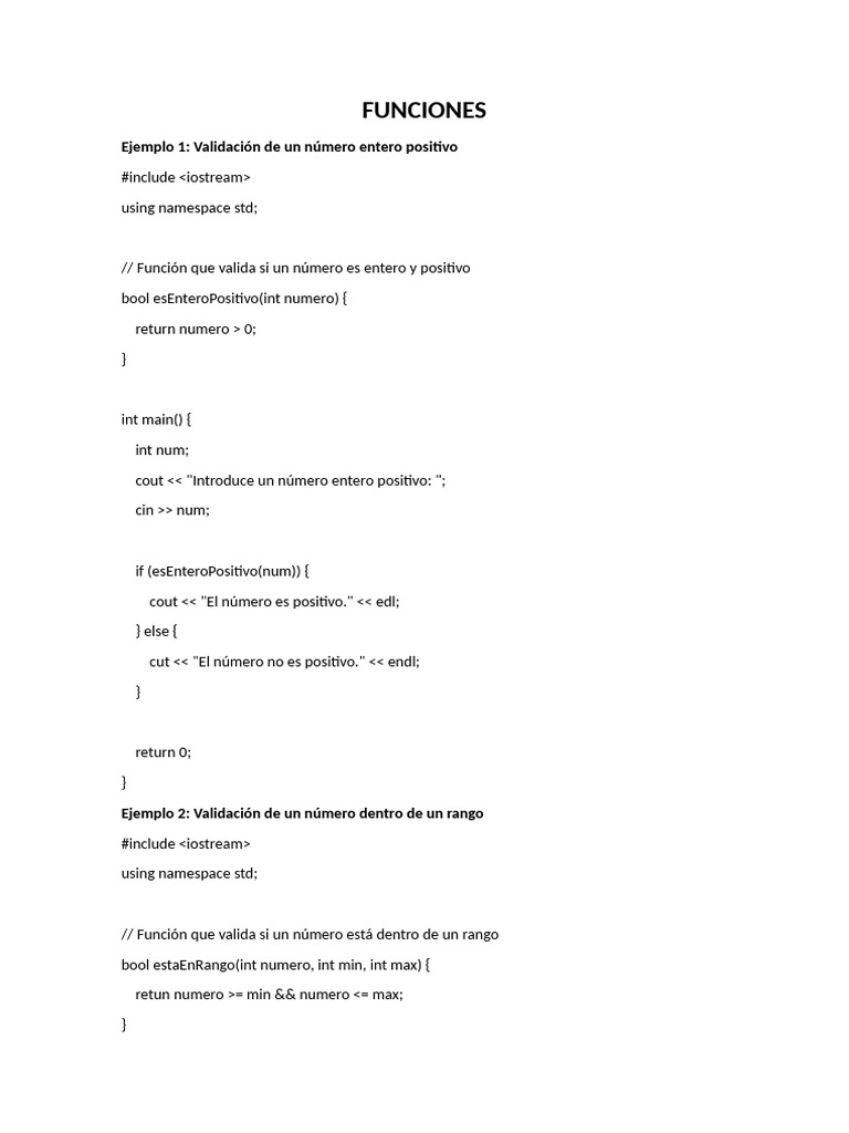 FUNCIONES en C | PDF | Programación de computadoras | Ciencias de la ...