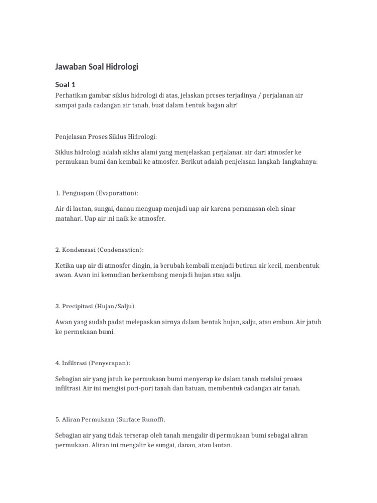 Uts Hidrologi Chandra M.D 292311410011 | PDF