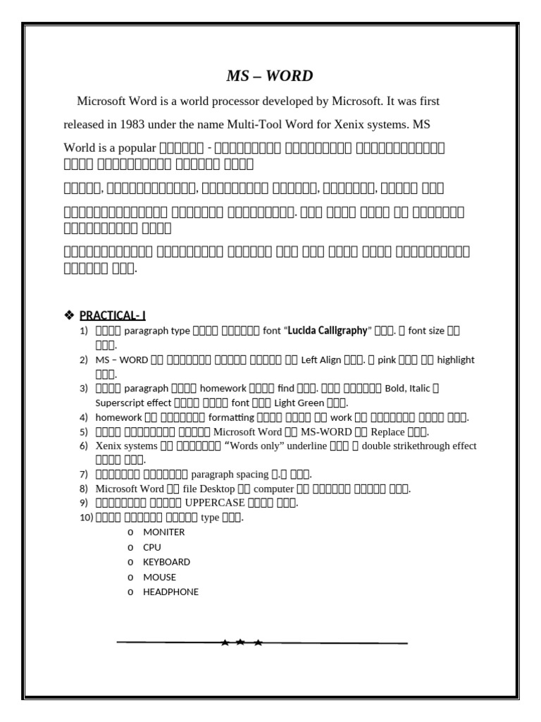 Ms Word Assingment | PDF