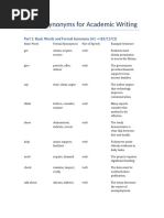 Advanced Academic Writing Synonyms | PDF
