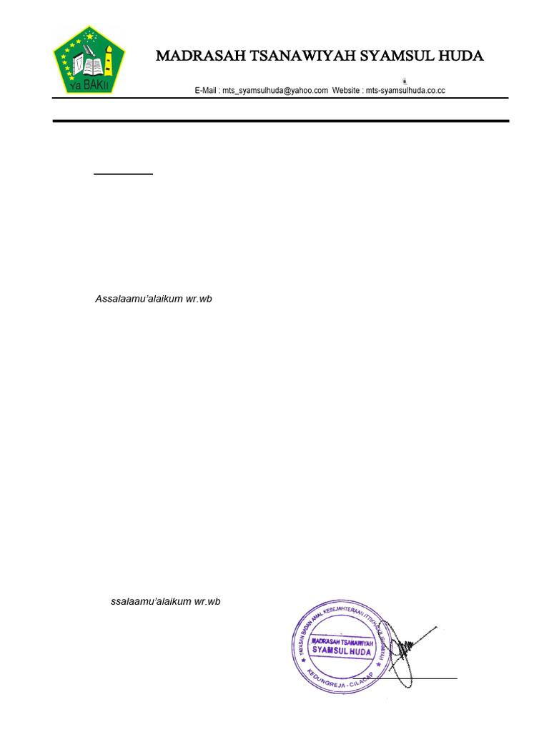 Surat Undangan Kelulusan 2025 | PDF