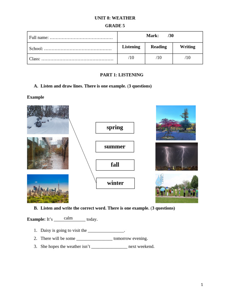 TA5 I-Learn Smart Start - Unit 8 | PDF | Earth Sciences | Atmosphere