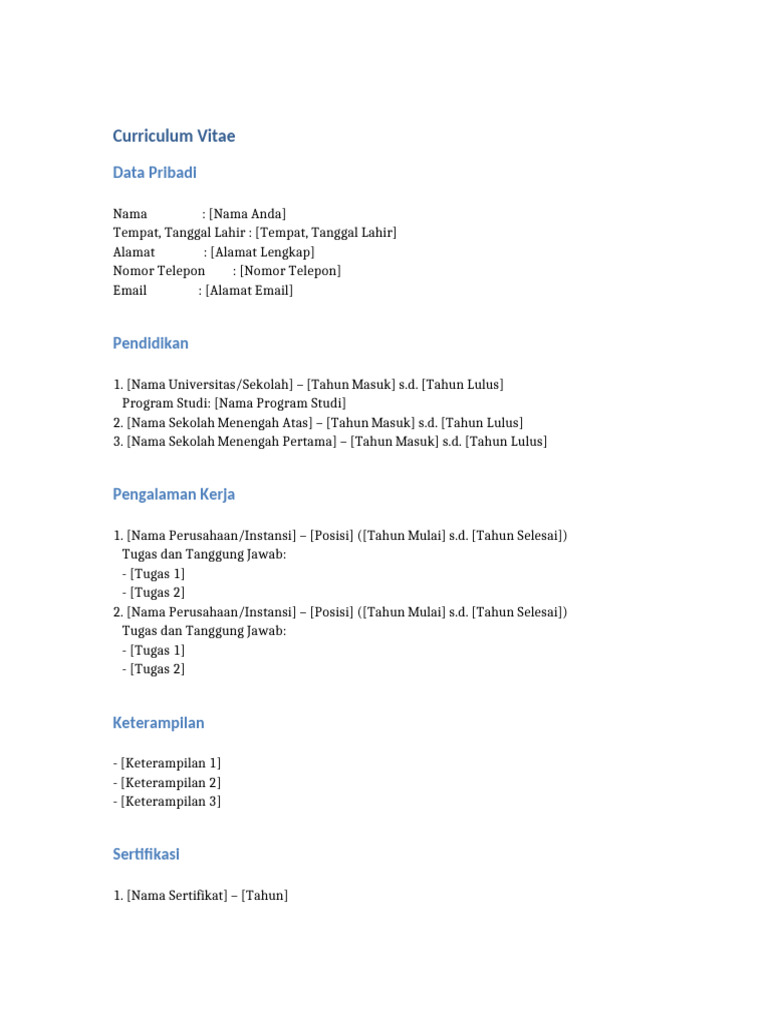 Curriculum Vitae | PDF