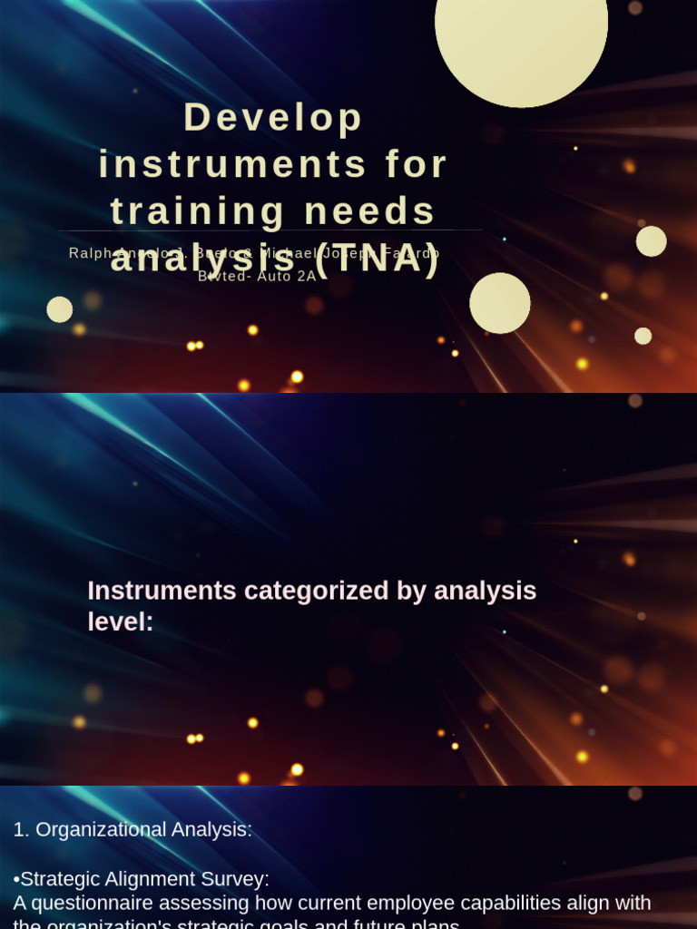 Develop Instruments For Training Needs Analysis TNA WPS Office | PDF ...