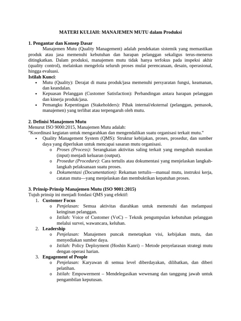 Pertemuan 9 - Mnj. Produksi | PDF