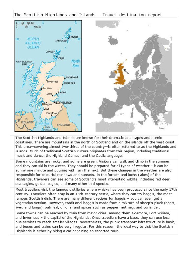 The Scottish Highlands and Islands - Travel Destination Report | PDF ...
