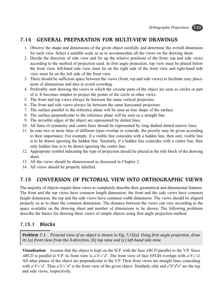 5.orthographic Projections | PDF | Geometry | Classical Geometry