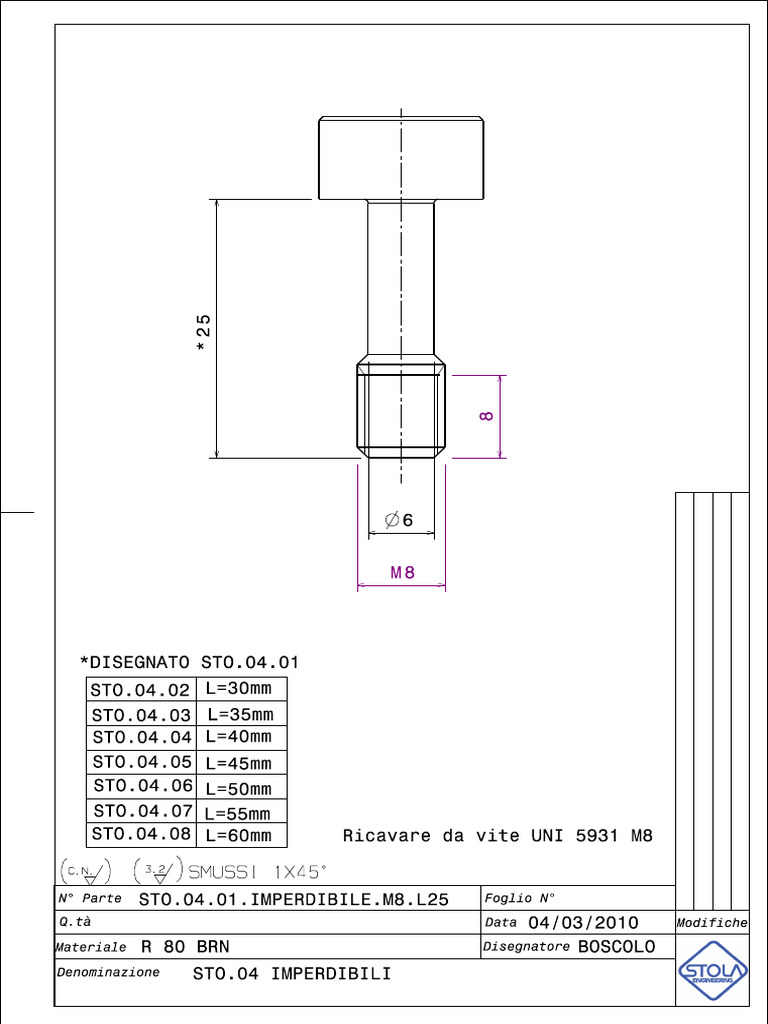 Sto.04.01 8.imperdibile.m8 Sto 04 01-08 Imperdibile M8 | PDF