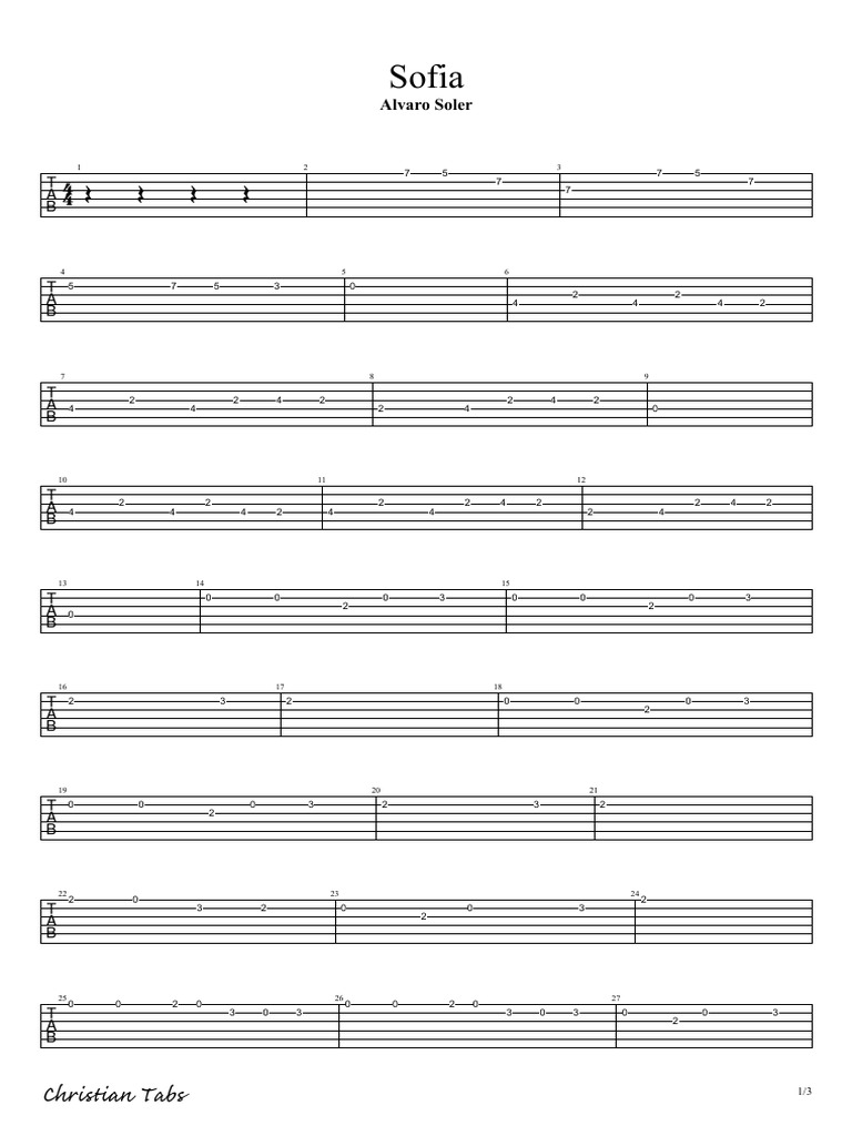 Sofia - Alvaro Soler | PDF