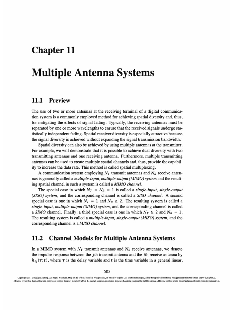 Chapter 11 MIMO | PDF