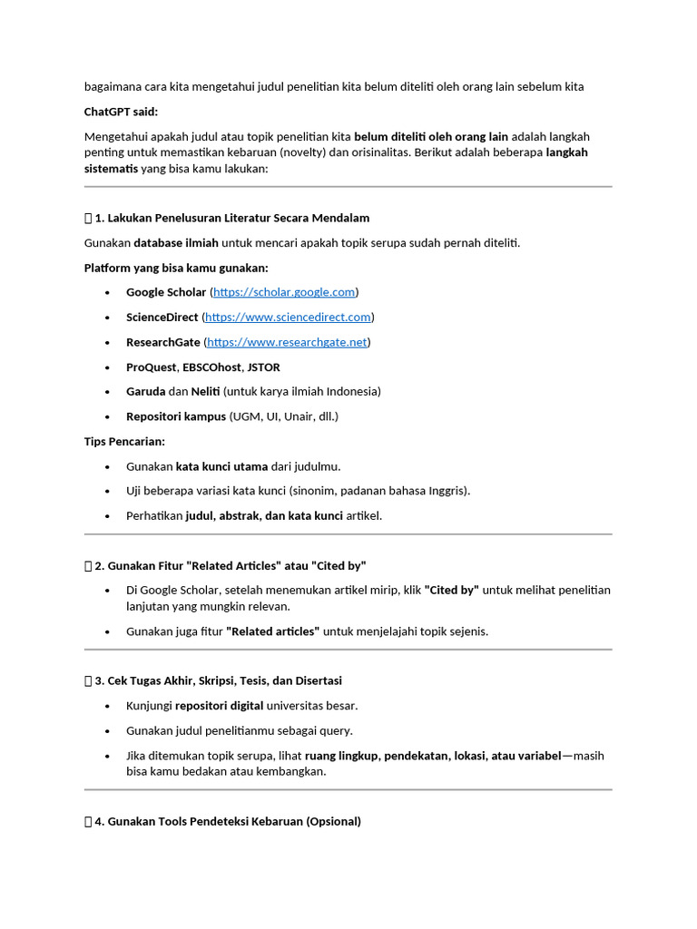 Rencana Judul Matkul Metlit | PDF