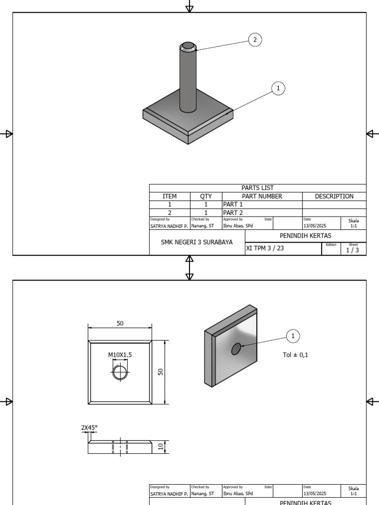 Penindih Kertas - Satrya - Xi TPM 3 - 23 | PDF
