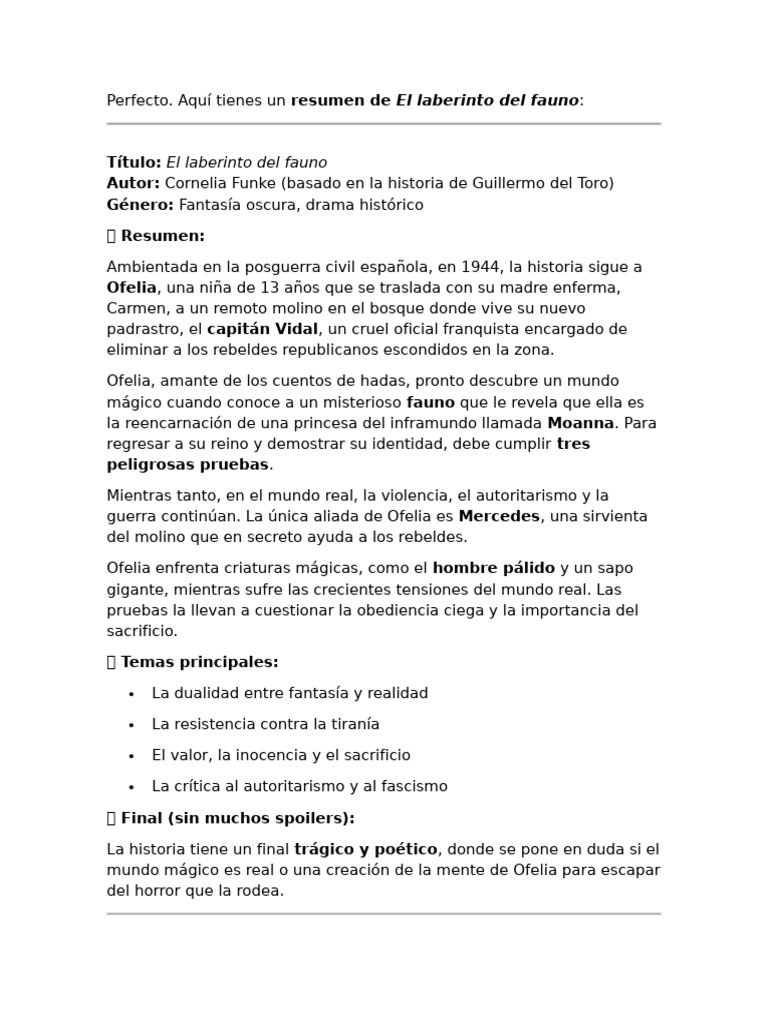 El Laberinto Del Fauno | PDF