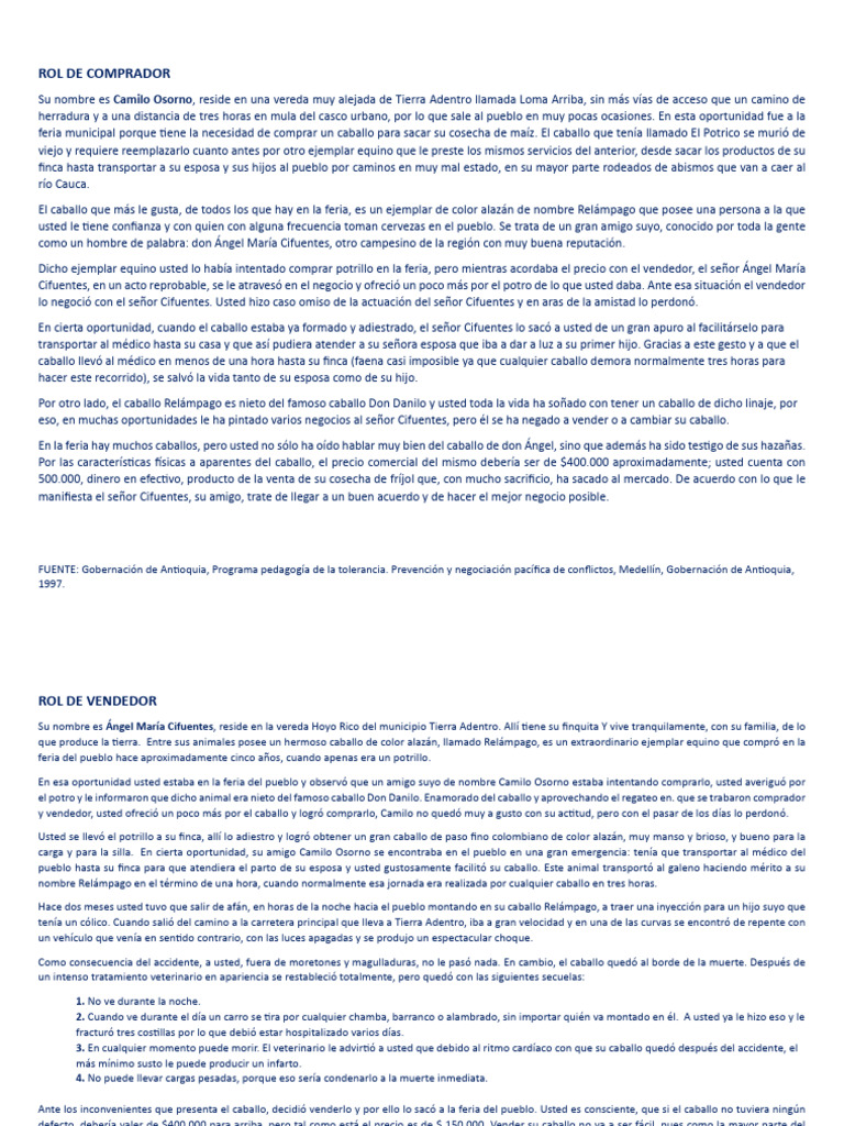 Negociación de Caballos en Tierra Adentro | PDF | Caballos | Equus (Género)