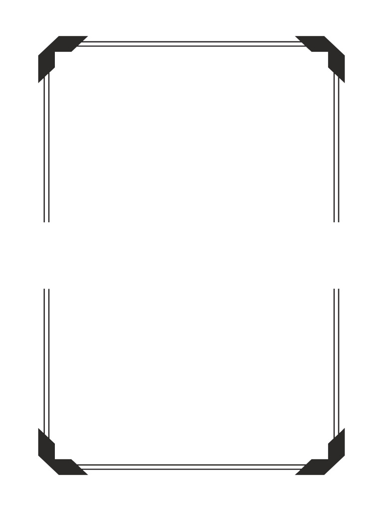 White and Black Minimalist A4 Page Border | PDF