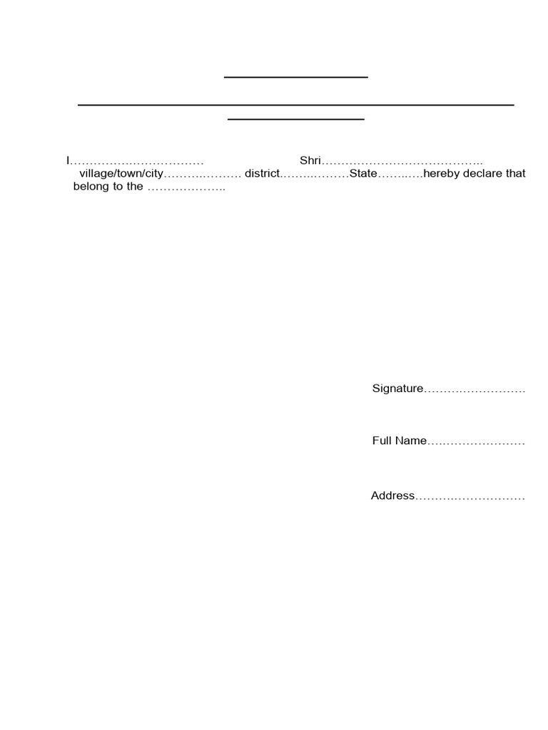 Obc Declaration | PDF