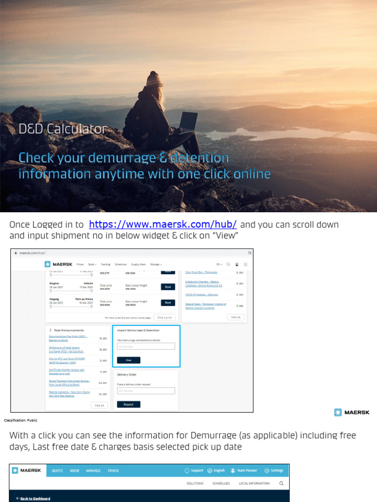Online Demurrage and Detention Calculator Process Guide | PDF