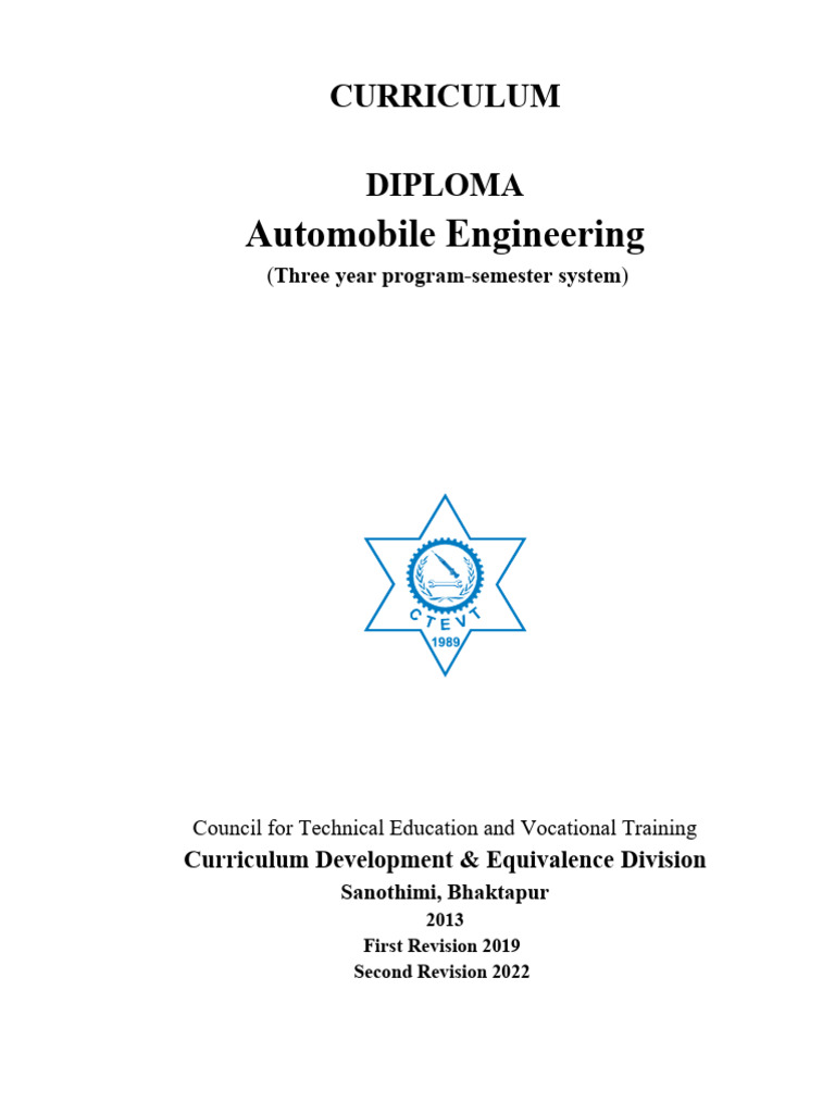 2023-07-12 - Diploma in Automobile Engineering - Revised - 2022 | PDF ...
