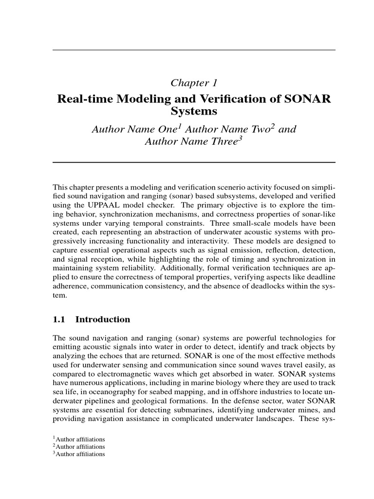 Real-Time Modelling and Verification of Sonar Systems | PDF | Sonar | Communication