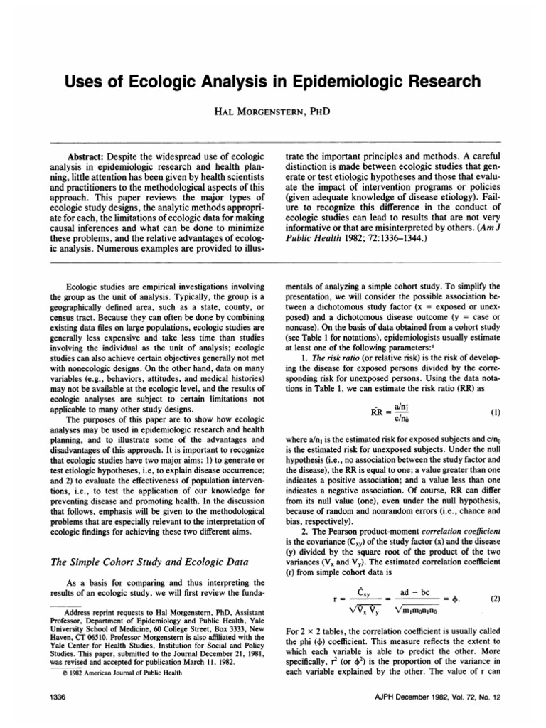 1336 (5) Estudios Ecológicos | PDF | Epidemiology | Multicollinearity