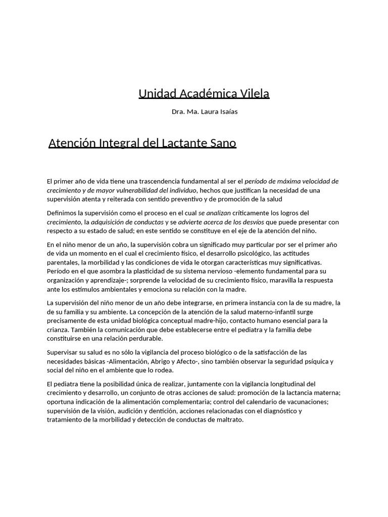 Lactante Sano | PDF | Amamantamiento | Feto