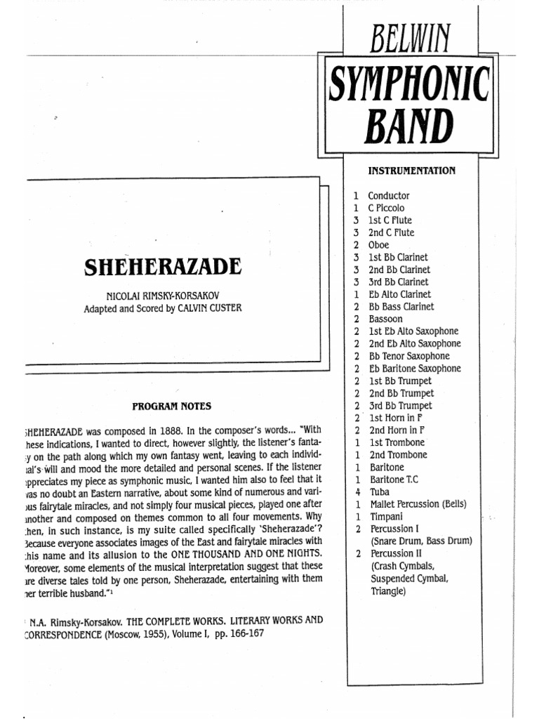 Sheherazade-Nicolai-Rimsky-Korsakov-Calvin-Custer-219-04 | PDF