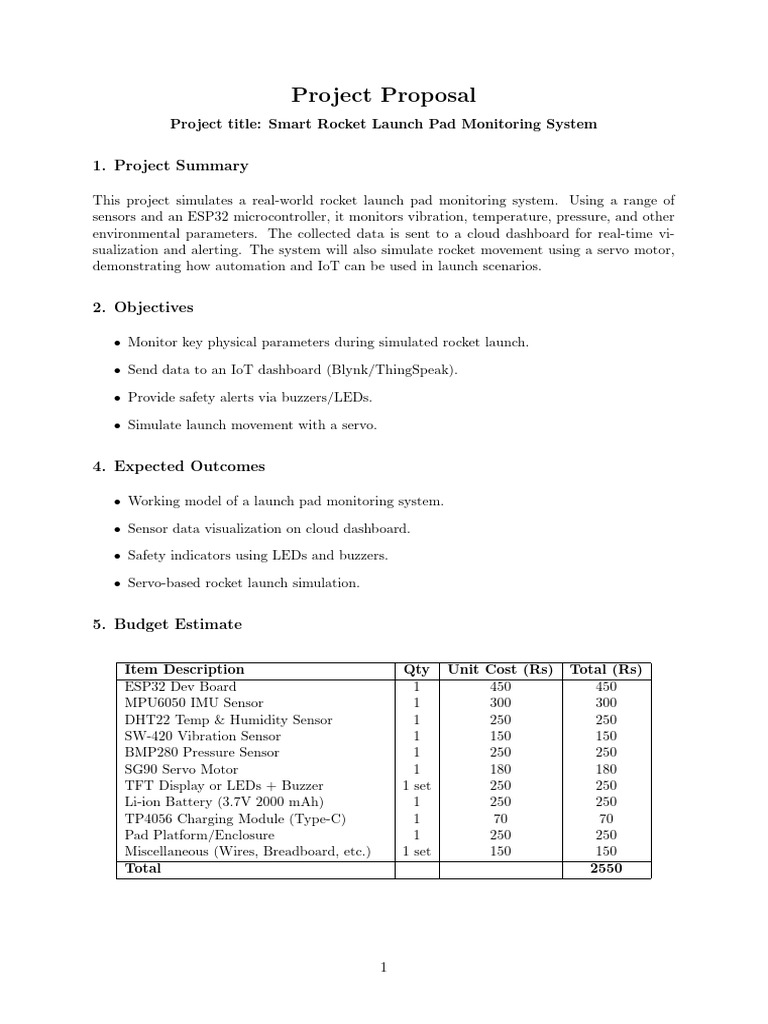Smart Rocket Launch Pad System | PDF | Internet Of Things | Simulation