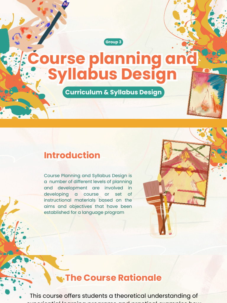 Course Planning and Syllabus Design - Group 3 | PDF | Language ...