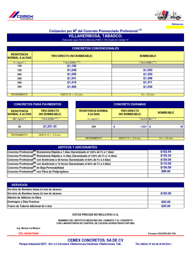 Cotizacion Palenque | PDF