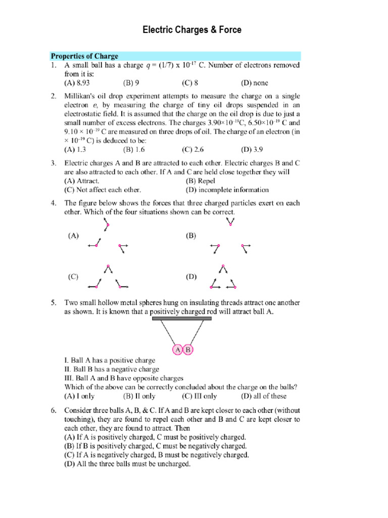 Electric Charges&force | PDF