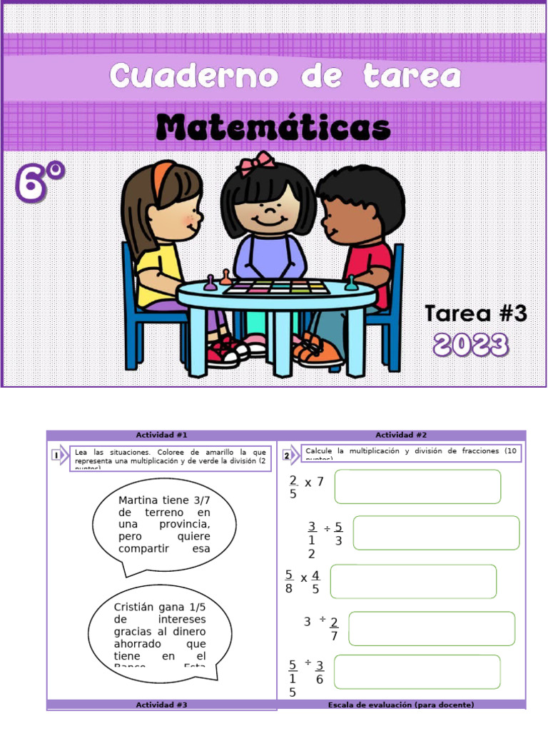 6ų - Tarea 3 - Matem Ticas | PDF
