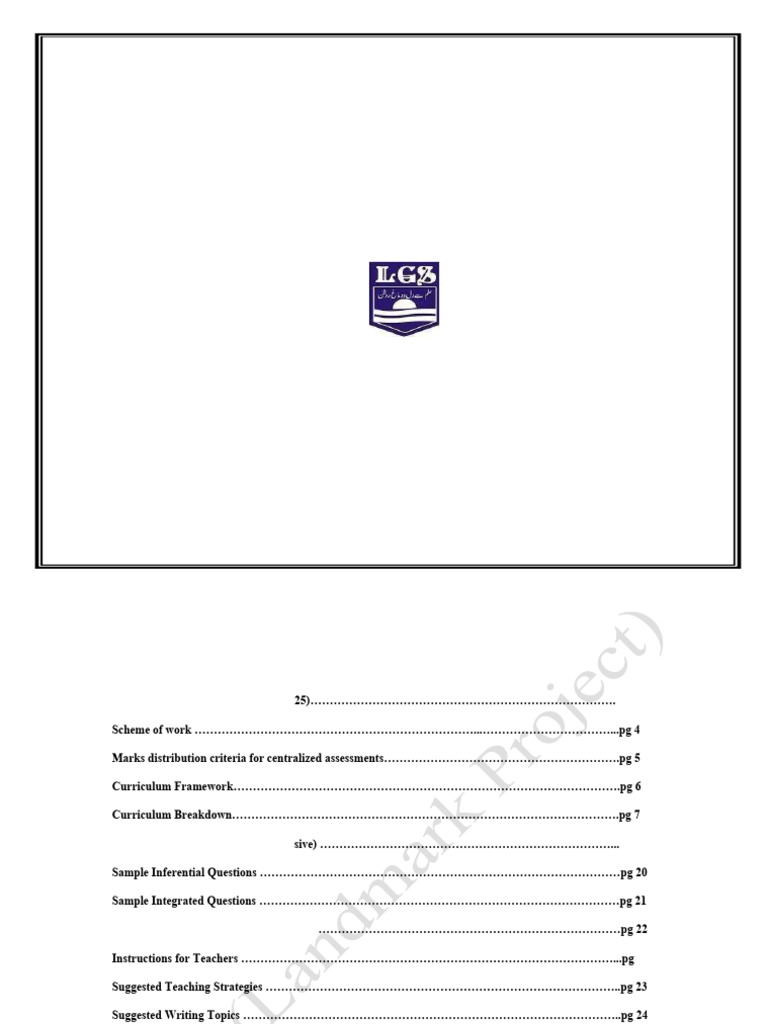 Grade 1 English Curriculum 2024-2025 | PDF | Reading Comprehension ...