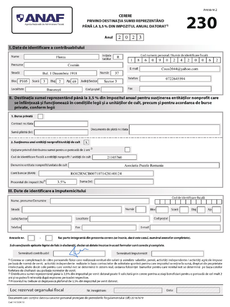 Formular 230 | PDF