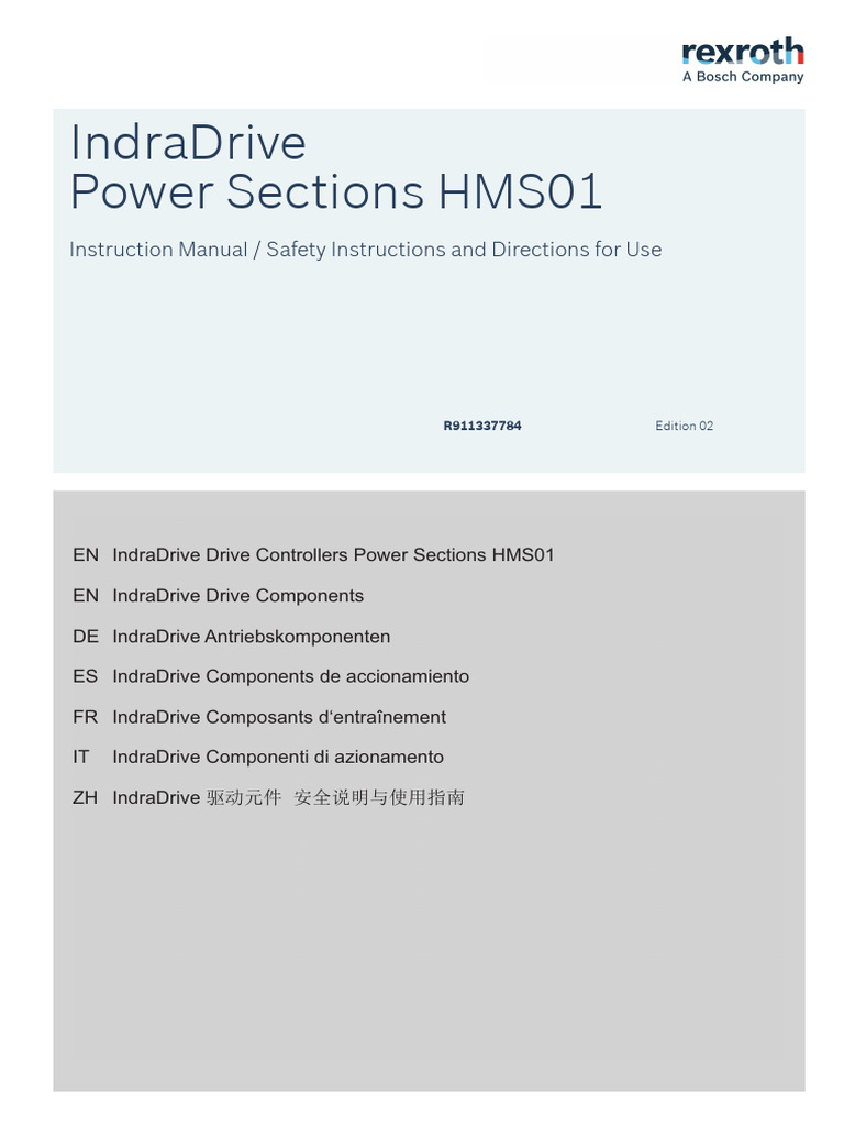 rexroth_indradrive_hms01 | PDF | Mains Electricity | Power Supply