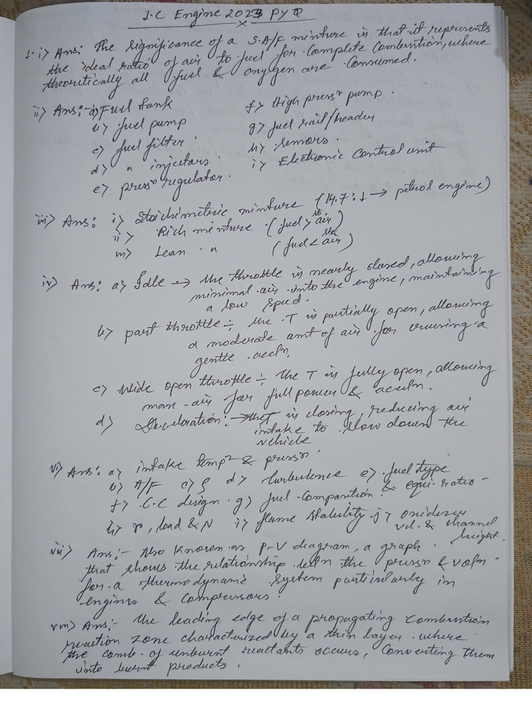 Ic Engine 2023 Pyq Solved | PDF