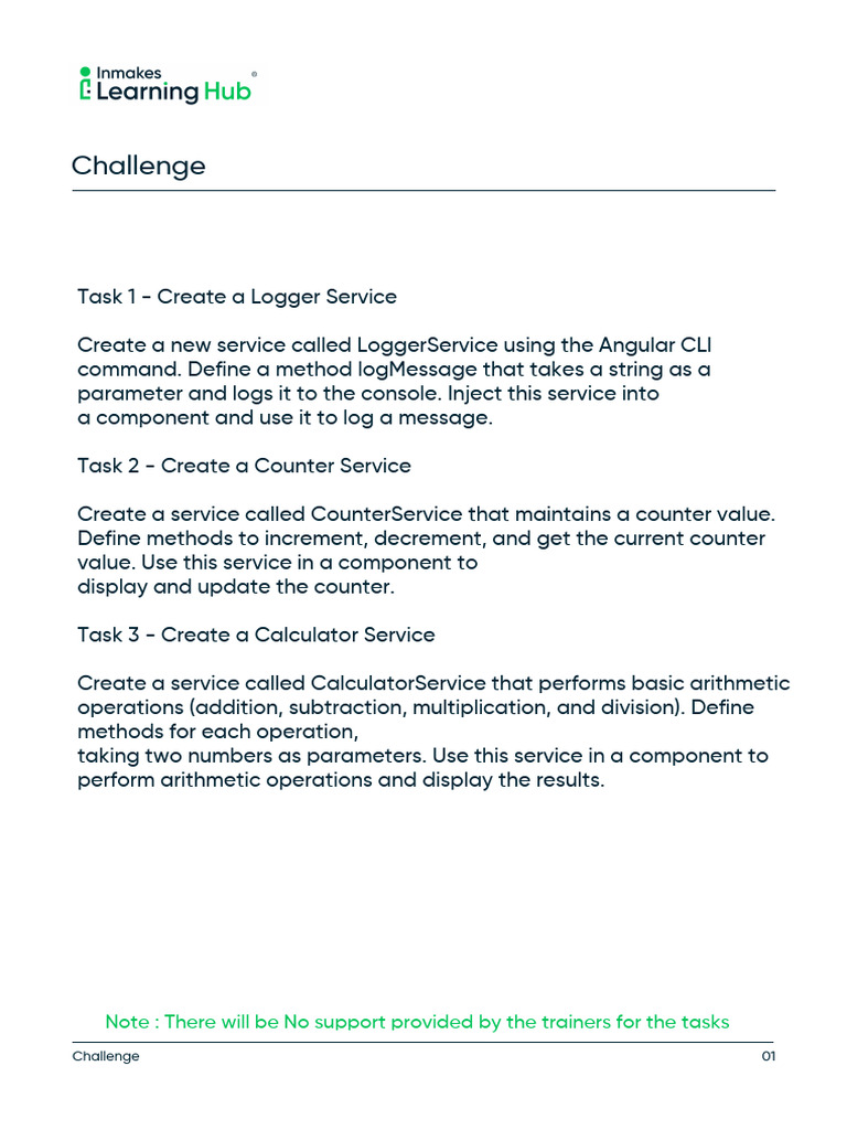 Angular Services and Dependency Injection | PDF