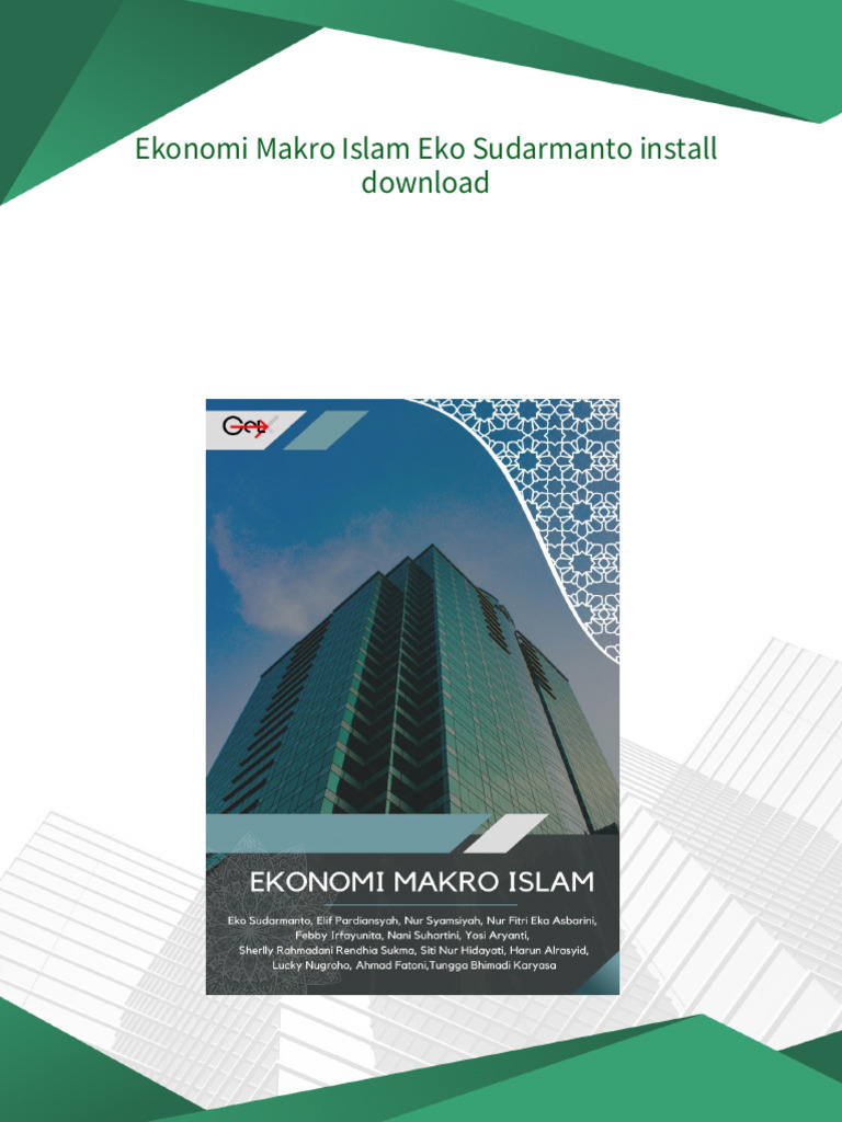Ekonomi Makro Islam Eko Sudarmanto instant download | PDF