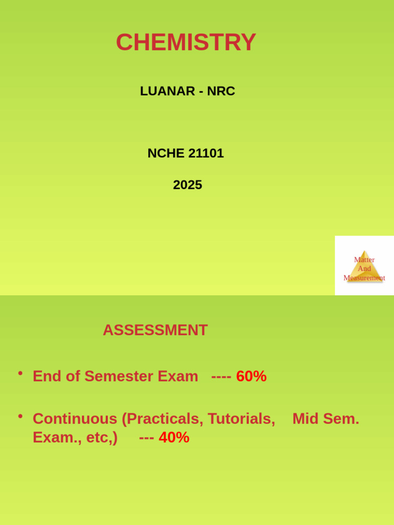 NCHE21101 Measurements | PDF | Errors And Residuals | Accuracy And Precision