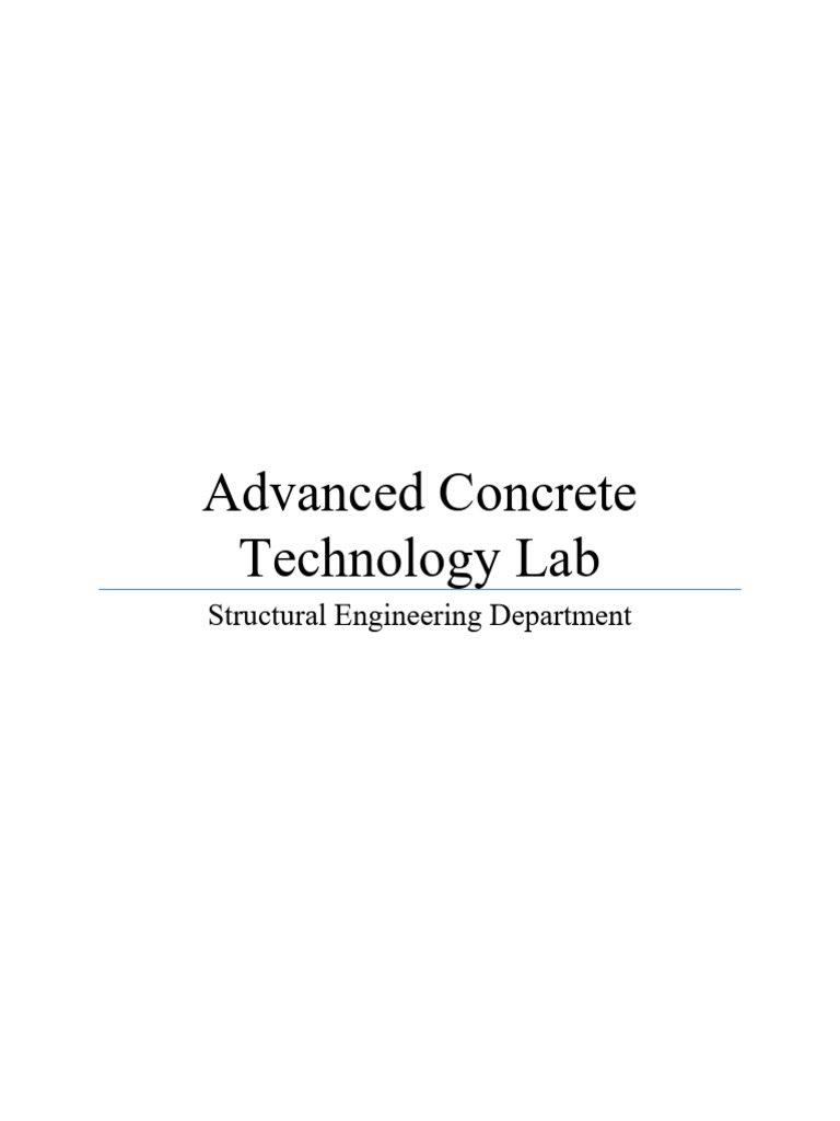 Advanced Concrete Technology Experiments | PDF | Concrete ...