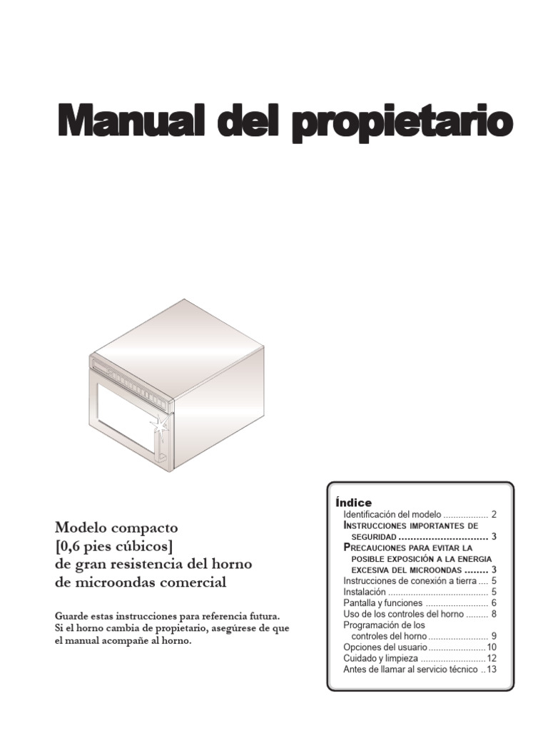 Amana HDC 12 Servico | PDF | Hirviendo | Enchufes y tomas de corriente alterna